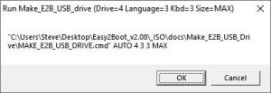 Make an E2B USB drive – Easy2Boot